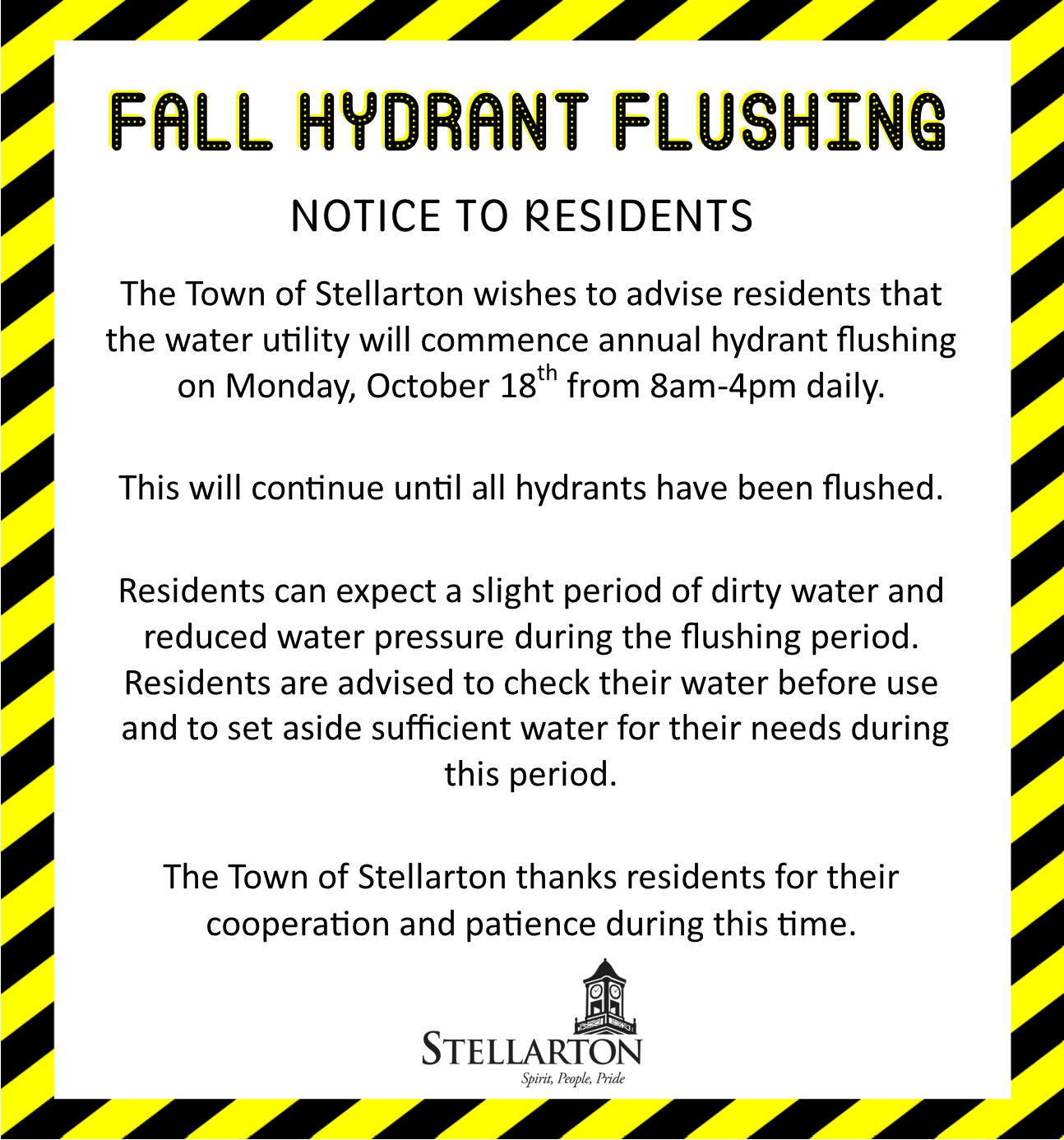 Fall Hydrant Flushing Begins October 18 News
